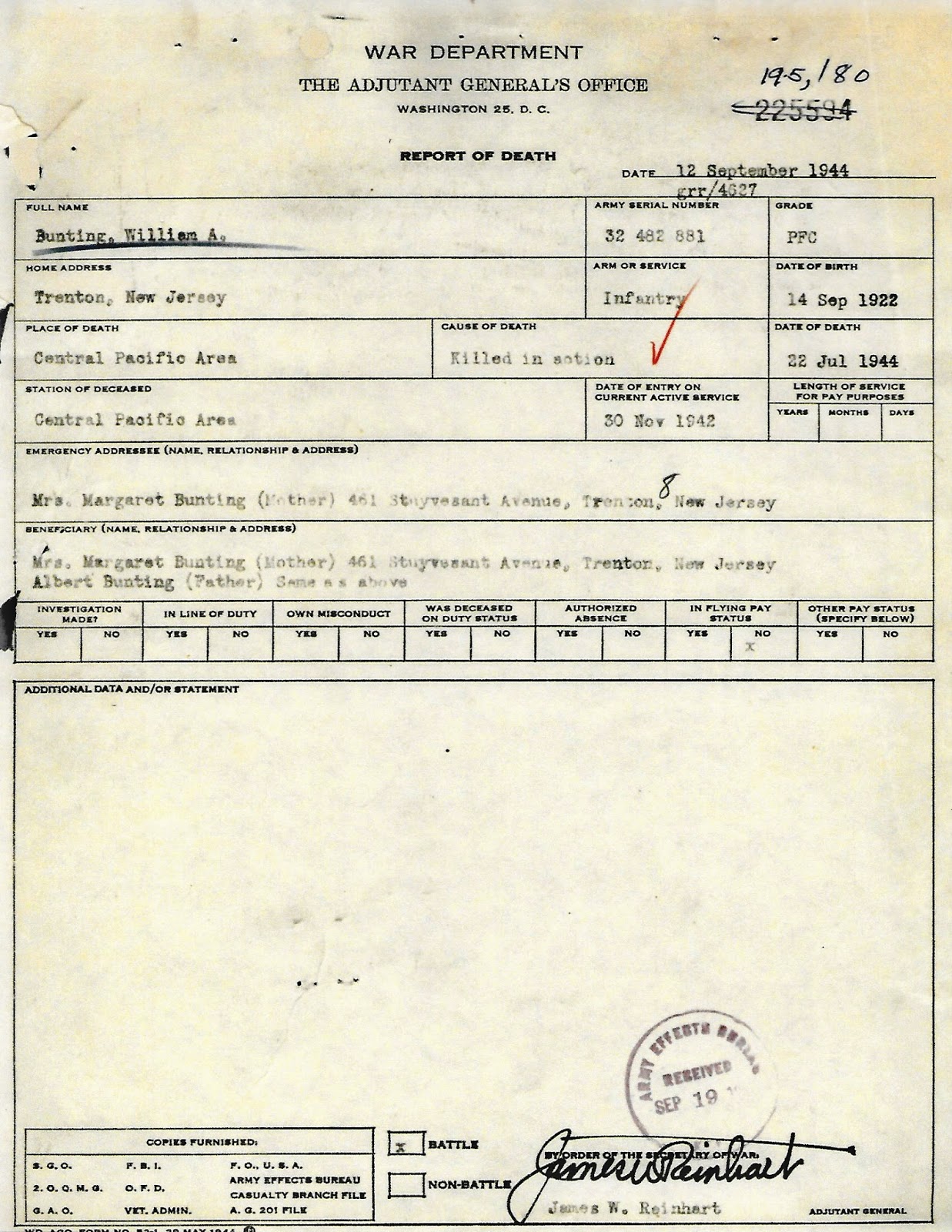 The Amateur Modern Family Historian: Report of Death