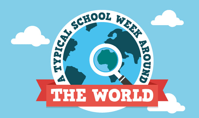 A Typical School Week Around The World #Infographic - Visualistan