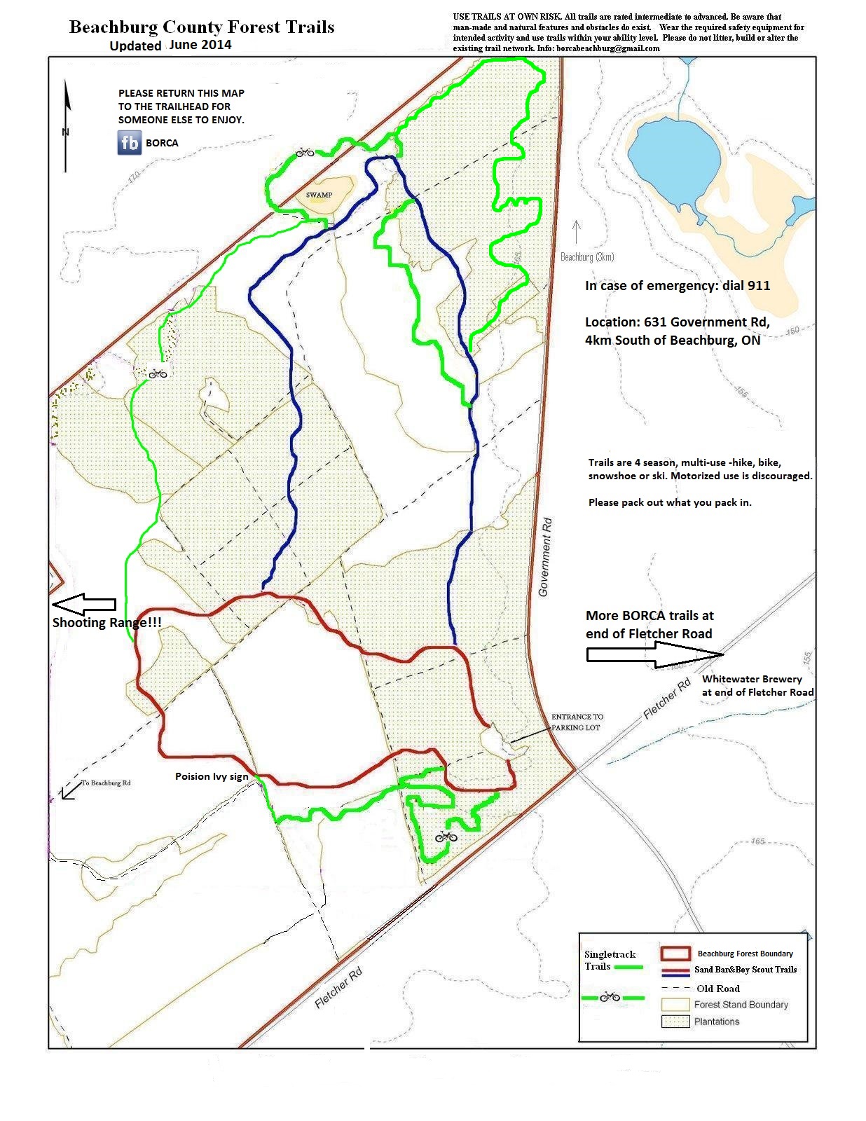 Beachburg Off Road Cycling Association (BORCA): BORCA Trails - Status ...