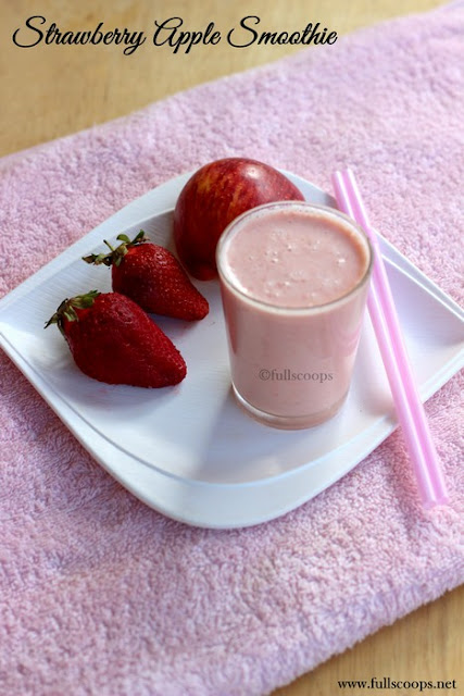 Strawberry Apple Smoothie ~ Full Scoops - A food blog with easy,simple ...