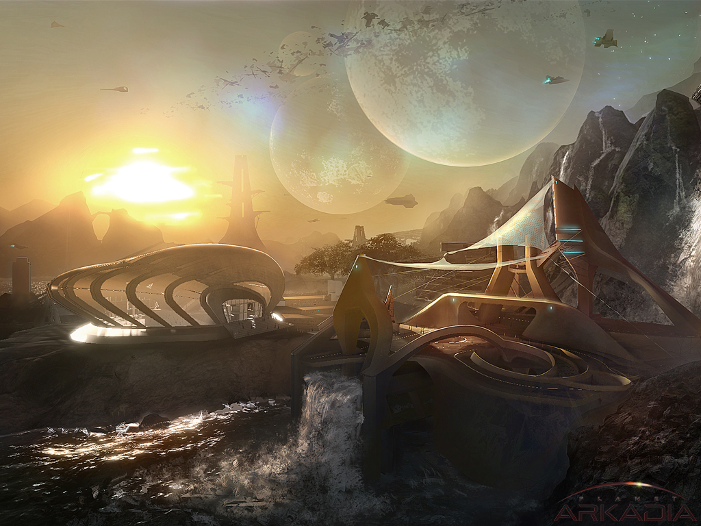 Entropia Universe: Arkadia Celeste Harbour Wallpaper