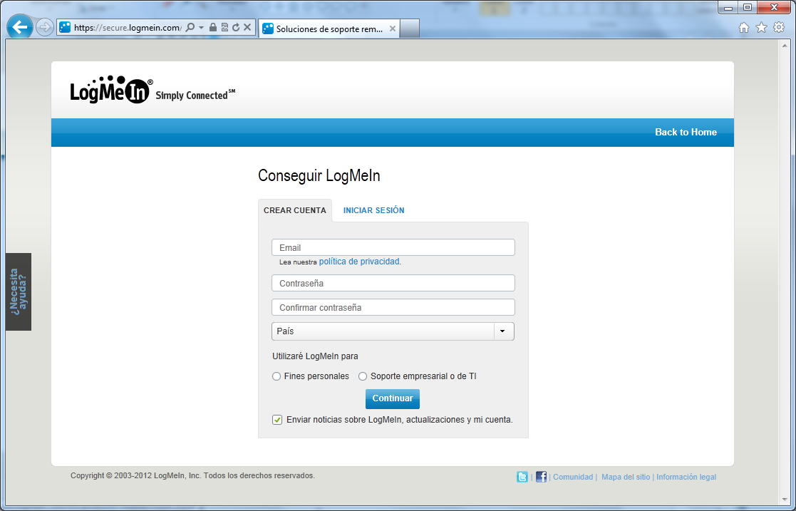 Alcasoft: Logmein: control remoto fácil y gratuito