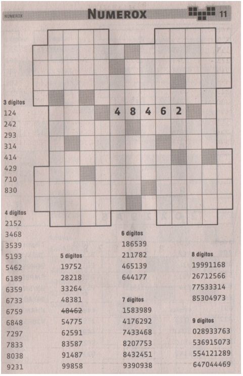 EdnaldoMatemátic@: PALAVRAS CRUZADAS E NUMEROX