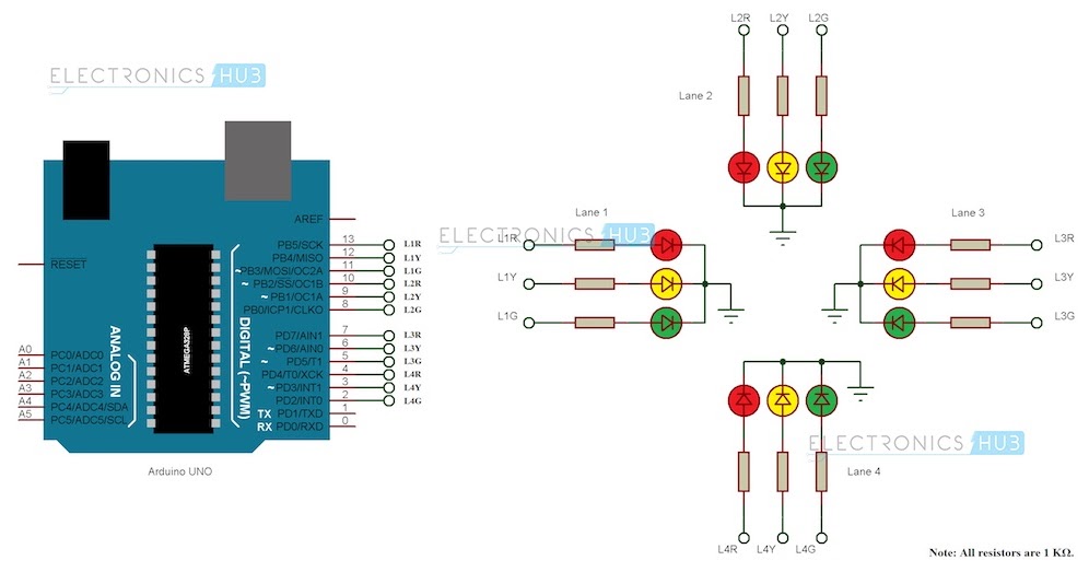 Arduino Traffic Light Controller ~ ENGINEERING PROJECTS