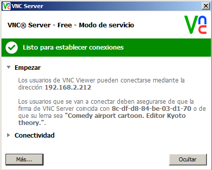 Sistemas Operativos en Red - 2ºCFGM: VNC Server - VNC Viewer. Puerto 5900