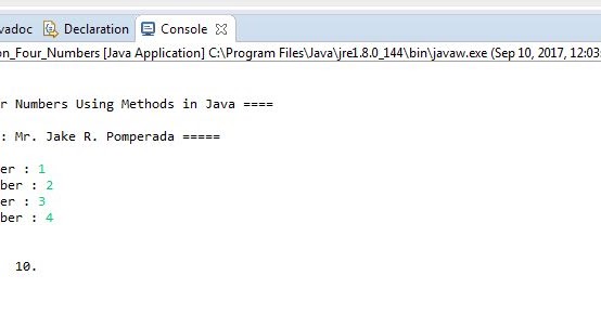 Free Programming Source Codes and Computer Programming Tutorials: Sum of Four Numbers Using ...