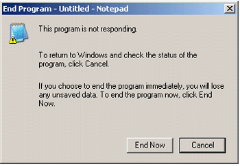 "This program is not responding" is not a problem anymore ~ Upgrade Pc