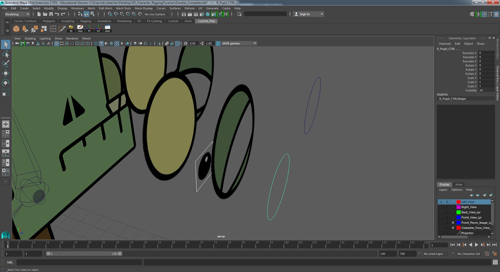 Deanna Crisbacher : Maya 2D Character Rigging: Completion (Part 12)