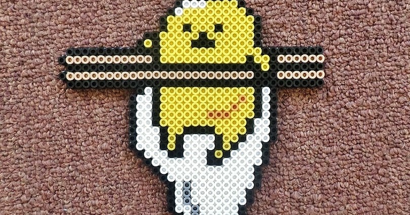 Long Black Fingers : Gudetama And Voltorb Perler Beads