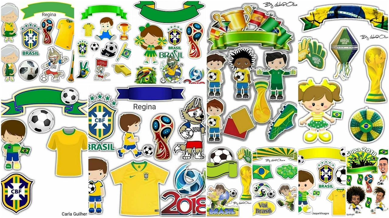 Brazil Soccer World Cup Free Printable Cake Toppers. - Oh My Fiesta! in ...