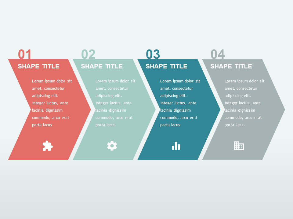 Horizontal Step By Step PowerPoint Templates - PowerPoint Free