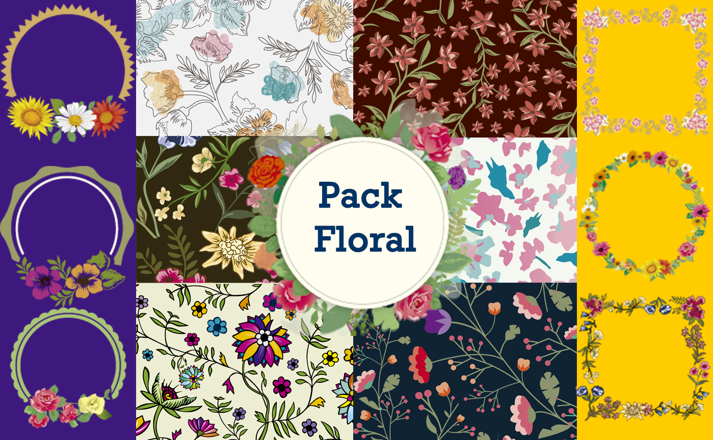 Wonder Is Paper : Pack floral: Scrapbook Kit