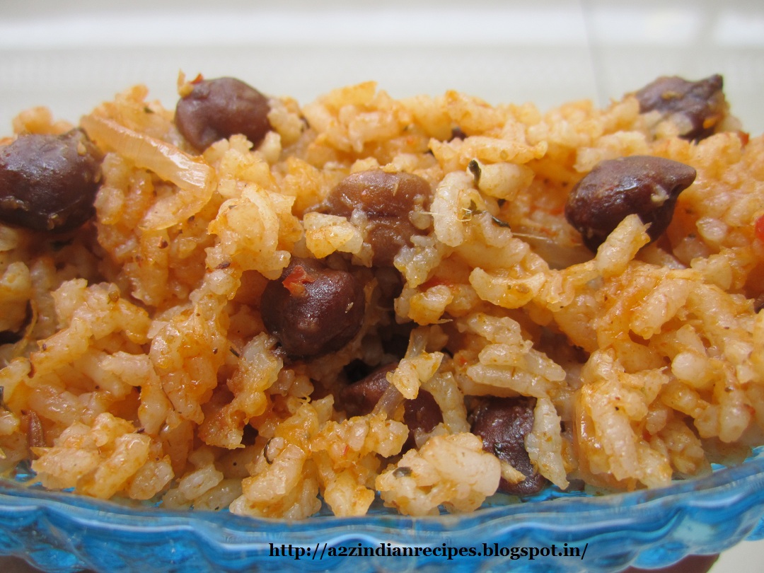 a2zindianrecipes: Chana Rice / Pulao