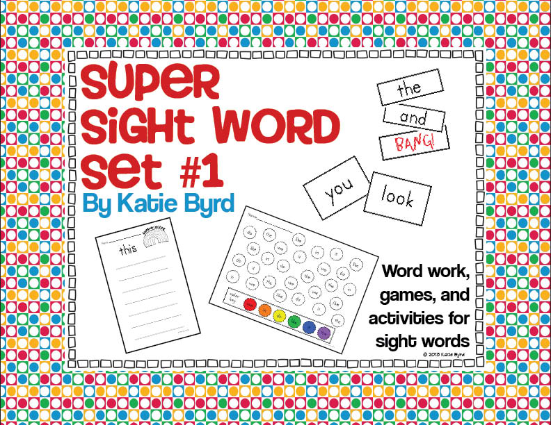 Mrs. Byrd's Learning Tree: Sight Word Super Set #1