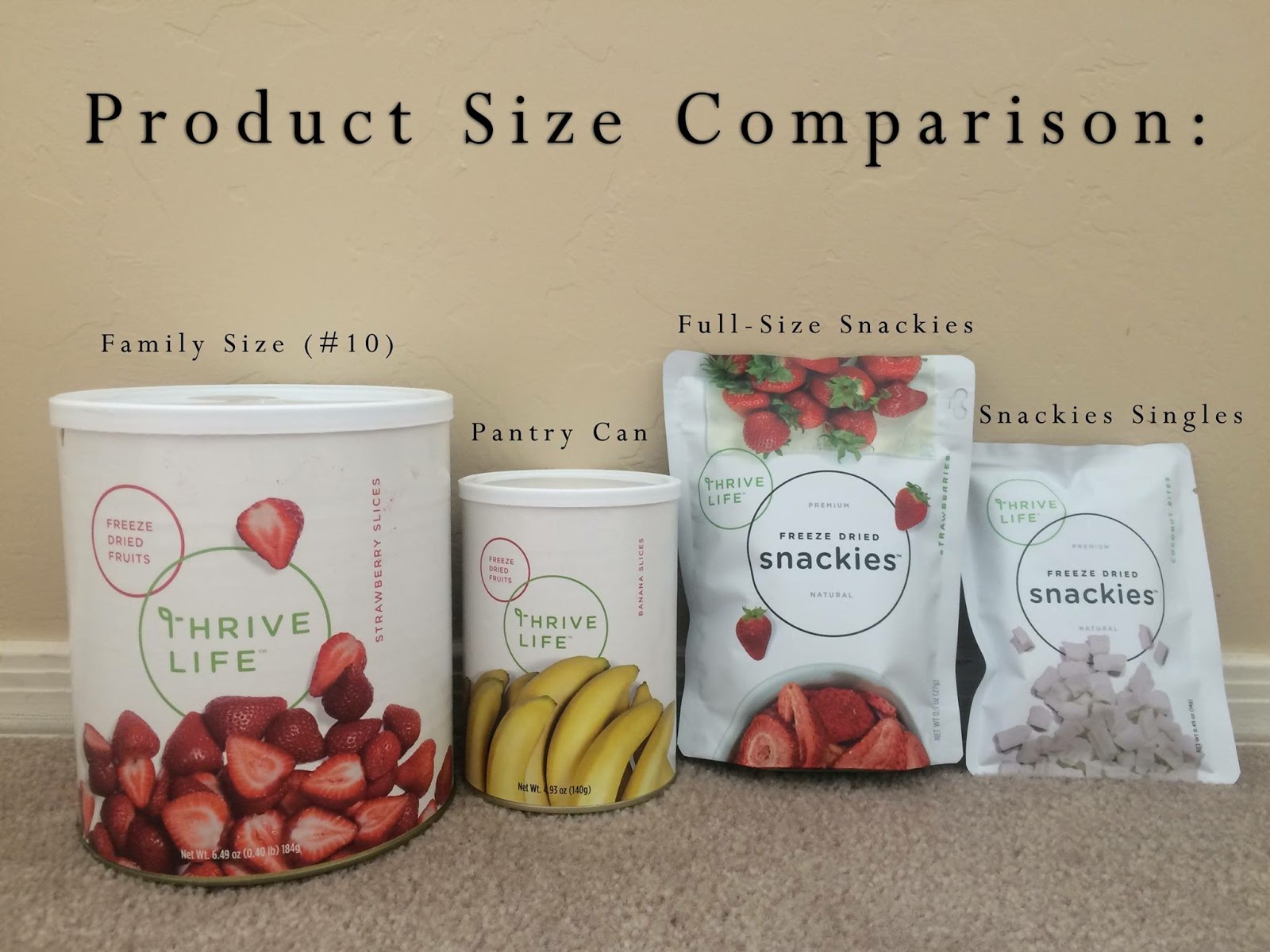 Thrive Life Farrahn : Thrive Life Product Size Comparison and Serving Sizes