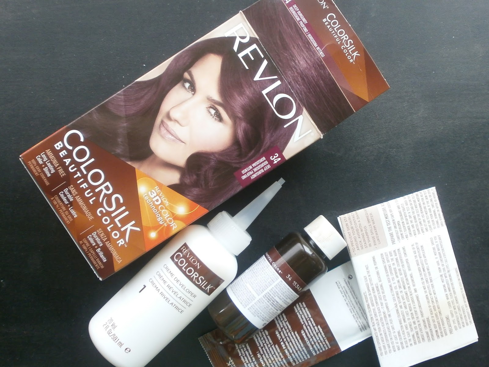 Revlon colorsilk hairdye in shade deep burgundy | Beauty & Dewdrop Blog