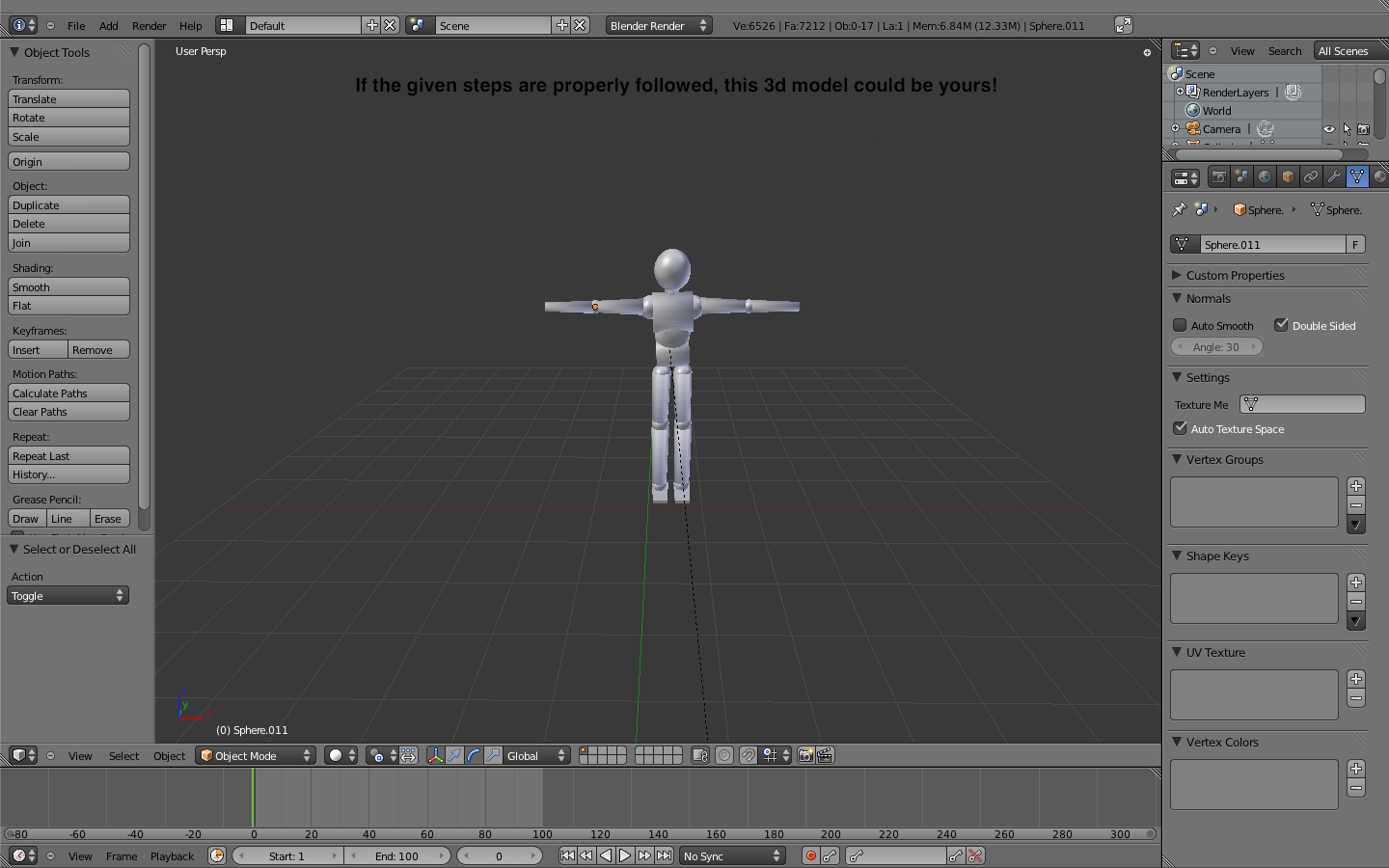 Completely Free Tutorials: Blender modeling tutorial