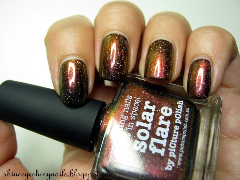 old: shine eye's shiny nails: picture polish solar flare (limited edition)
