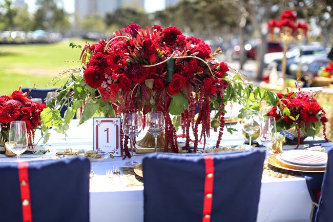 San Diego Style Weddings: Table Design Tuesday: Salute to the Military