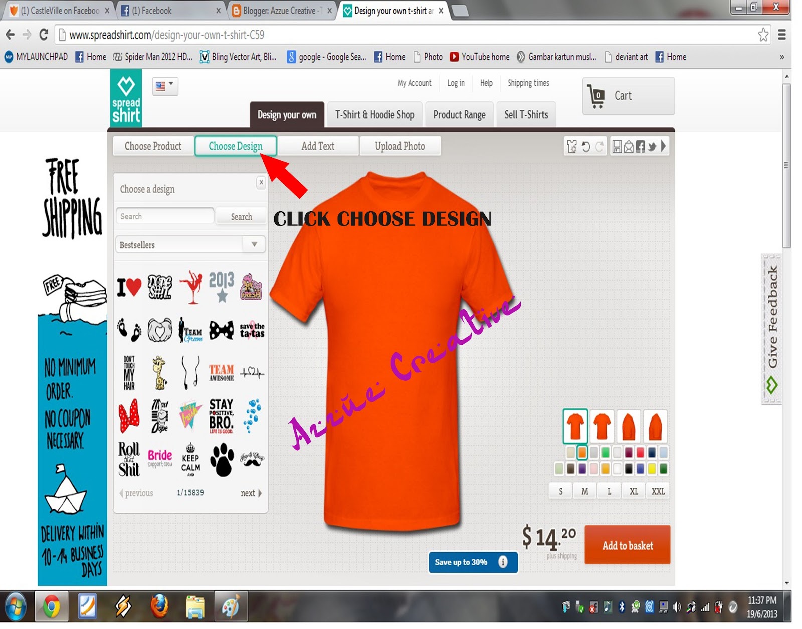 Azzue Creative -T-Shirt Printing: Moh!! Reka Design Sendiri