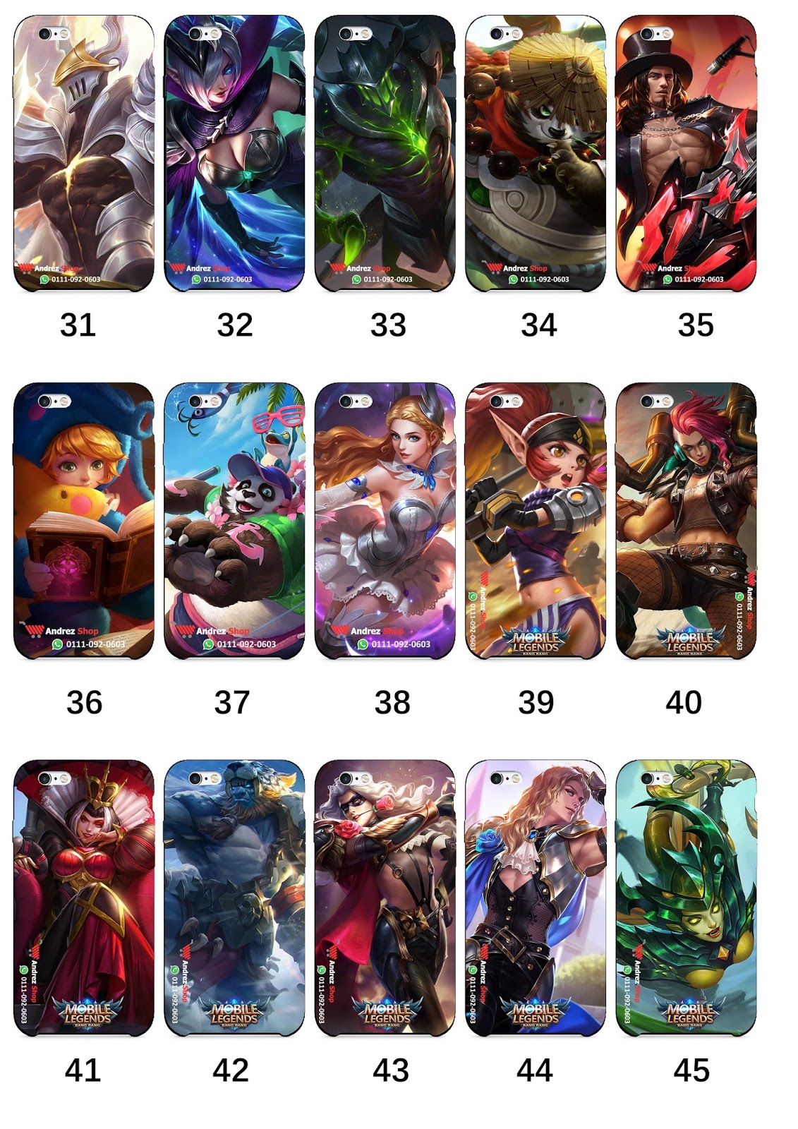 Mobile Legends phone case. More than 60 types pattern - Andrez.Shop