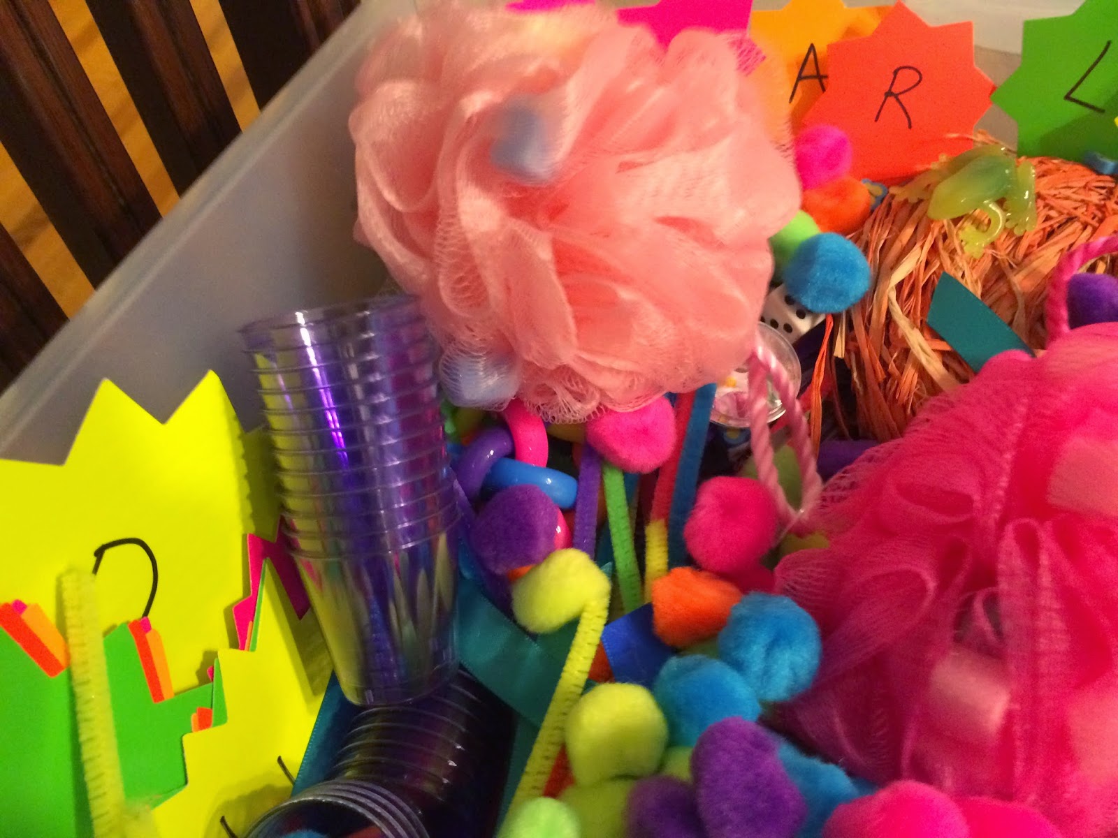 Busy Hands Blessed Hearts: Back To School Rainbow Sensory Bin