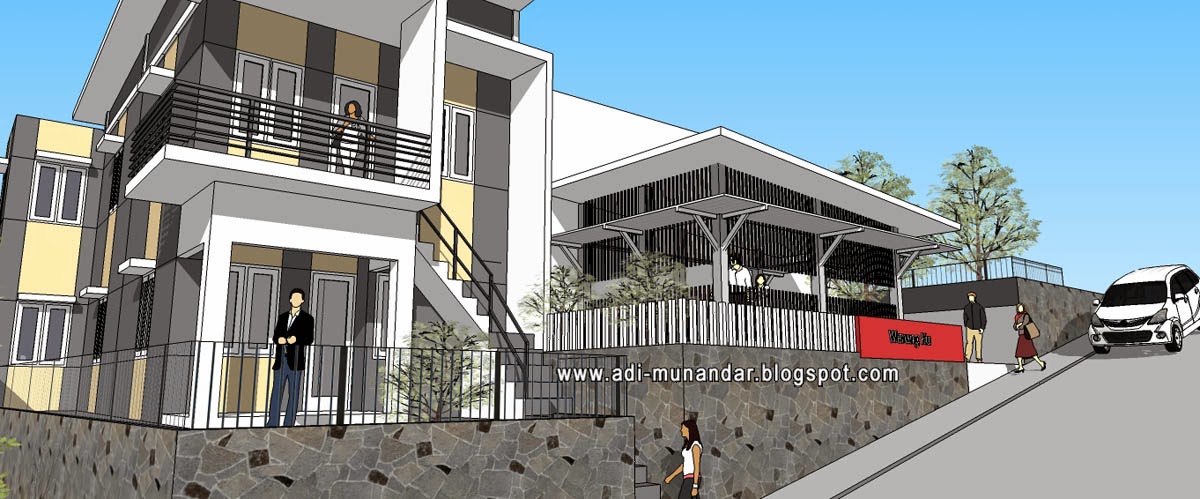 Dinamika Desain Kost Tropis moderen di Manado