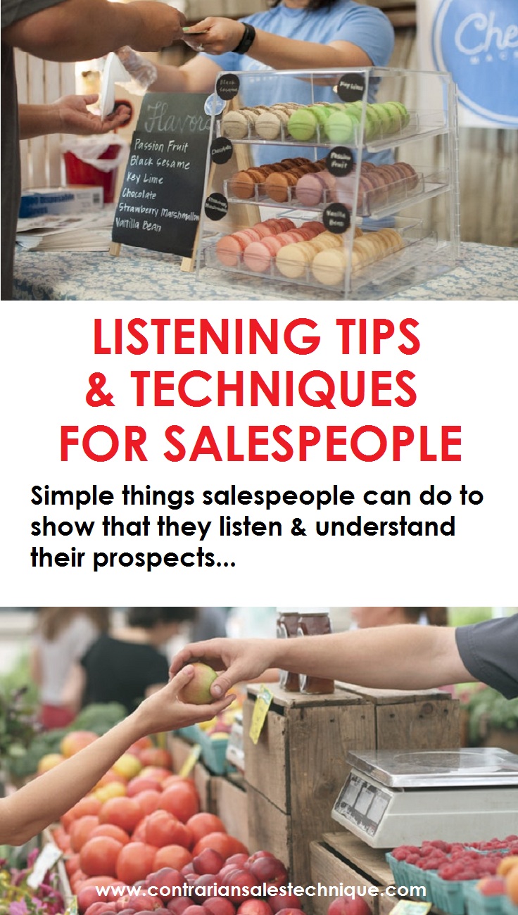 Sales Skills And Techniques: Salesperson Listening Tips And Techniques