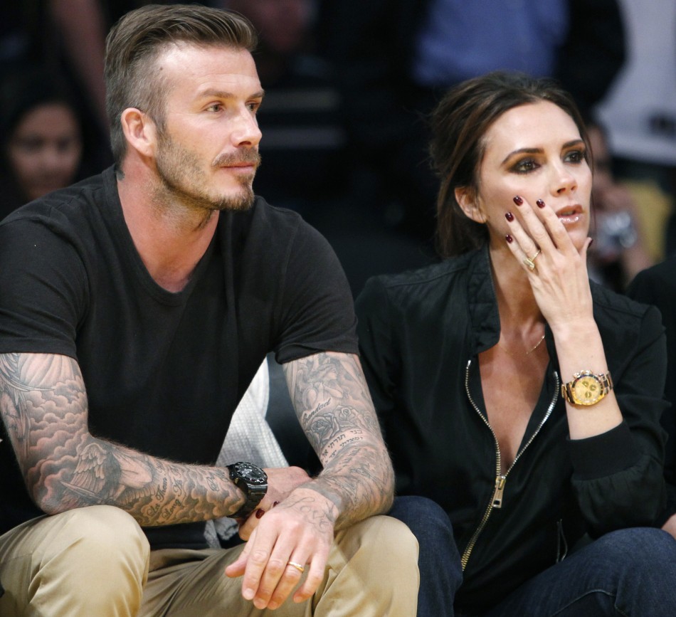 Football Stars: David Beckham With Wife and Kids New Images