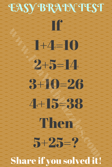 Easy Brain Test Question