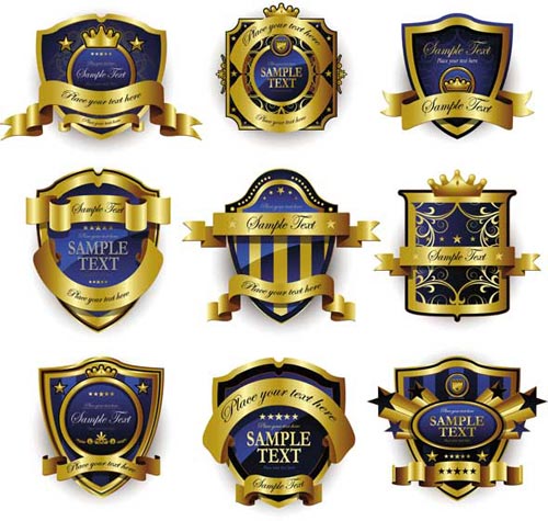 Best Vectors ClipArt: Blue Labels Great Disign Free Download