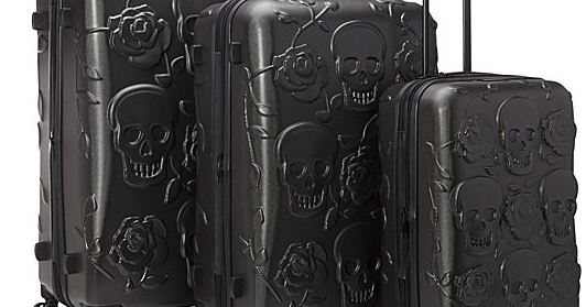 Skulls and Bacon: IT Luggage Skull Embossed 3 Pc Luggage Set