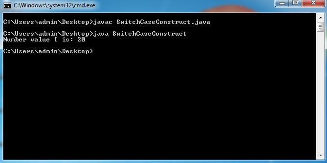Switch case control structure. | JavaForm