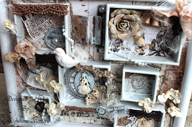 ShabbyChicJCouture : Vintage Shabby Chic Engraver Shadow Box - Memories