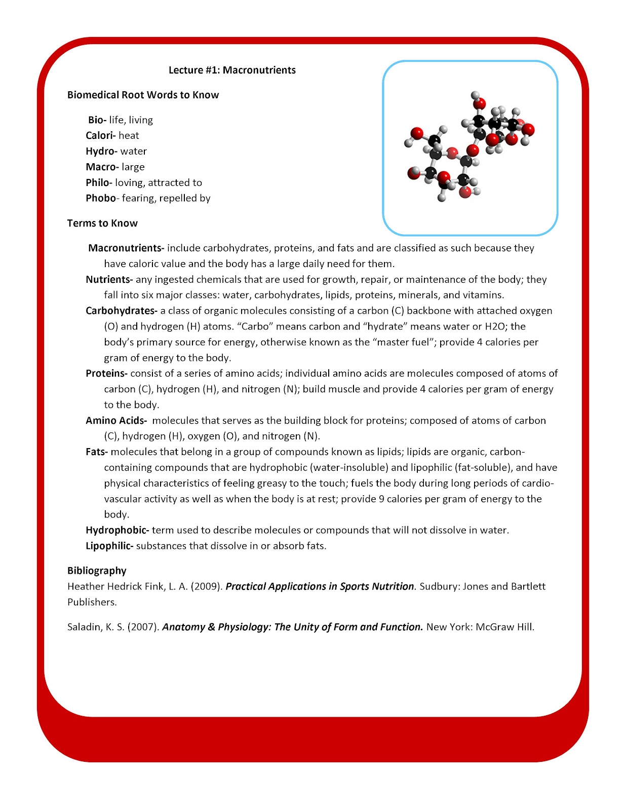 The Science of Nutrition: Nutrition 101: "Macronutrients"