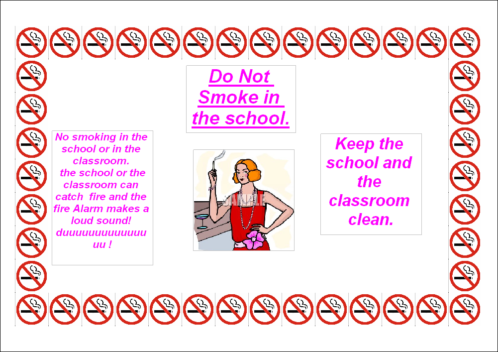 From Our Classroom.: Keep Our School Free From Smoke!