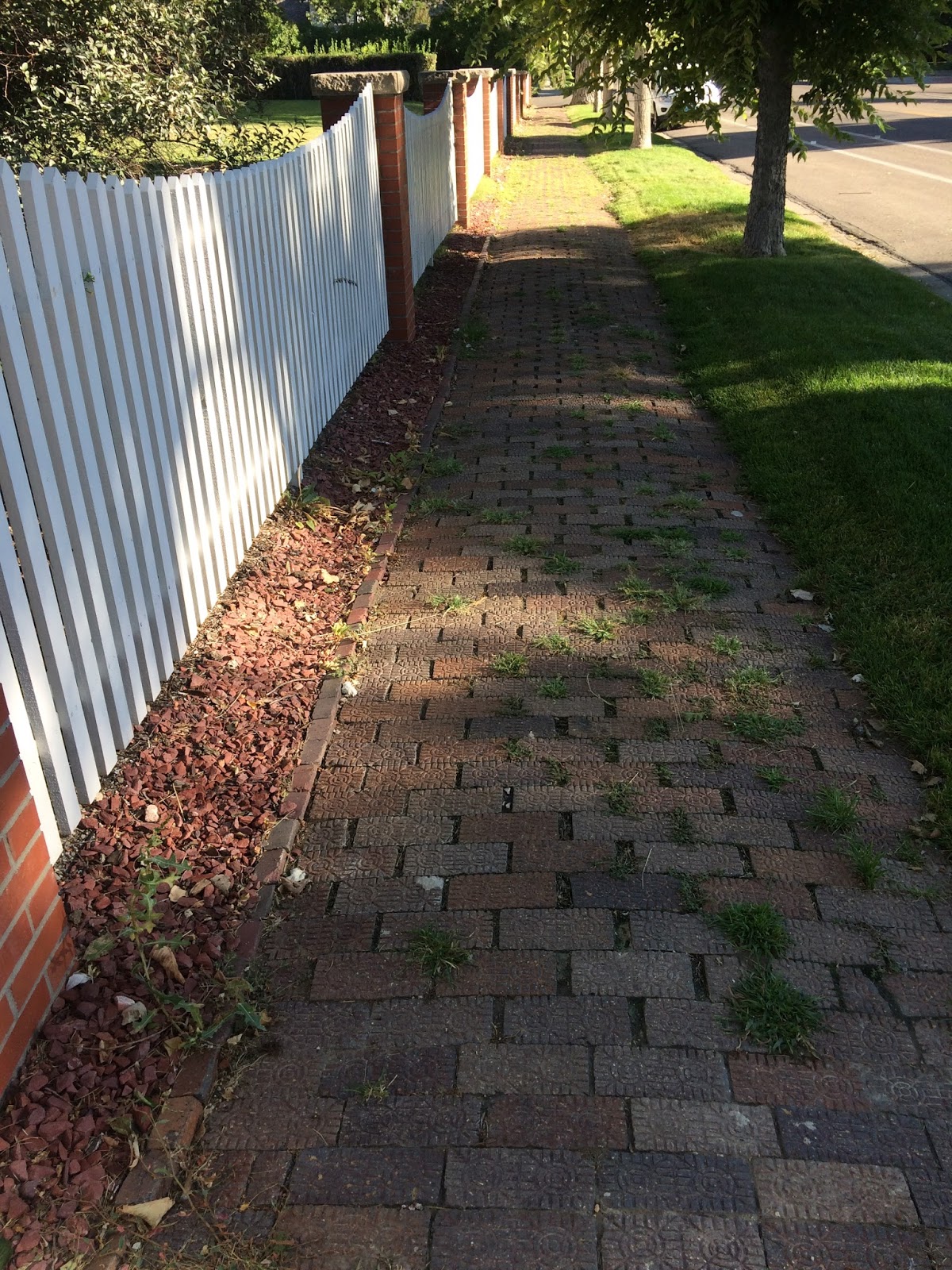 Painted Bricks: Brick Sidewalk, Casper Wyoming
