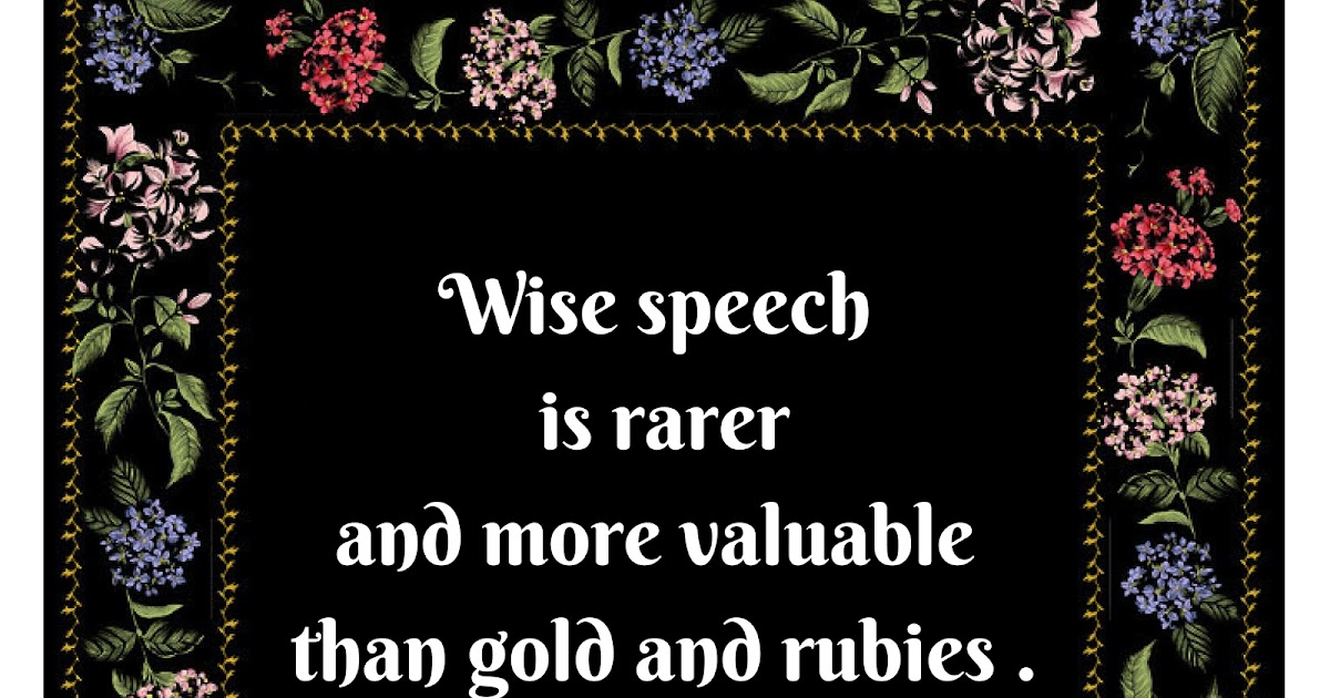 Heart-to-Heart Photos and Expressions: Wise Speech