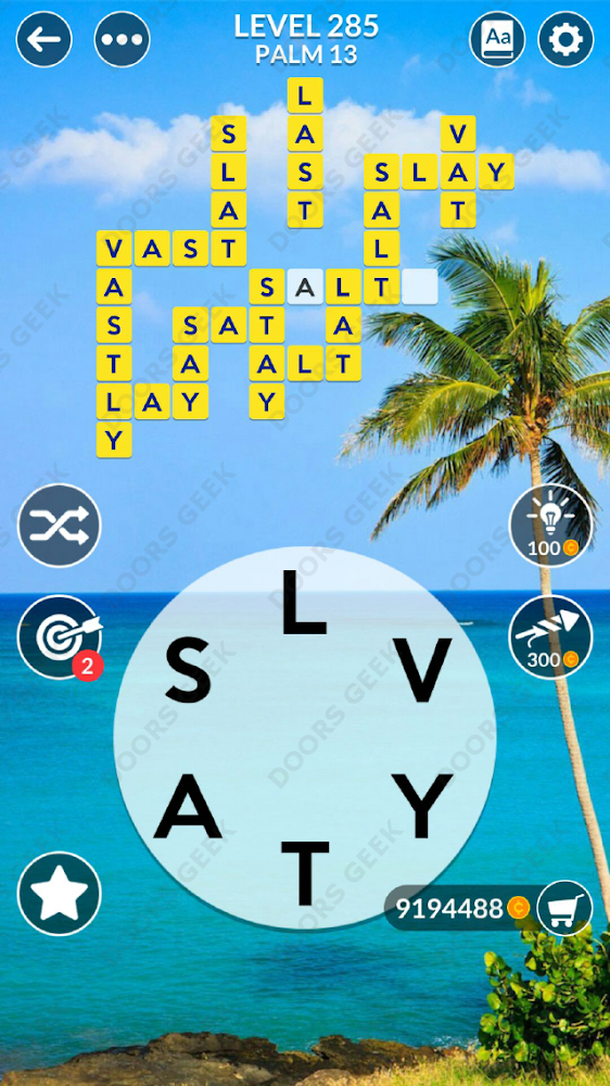 Wordscapes Level 285 Answers ~ Doors Geek