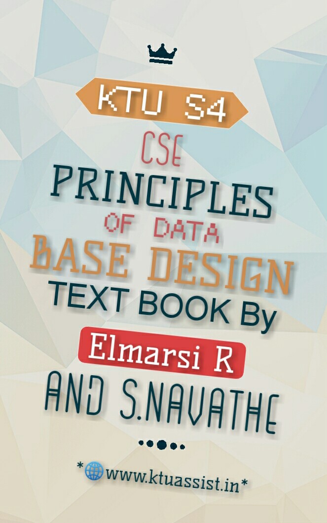 Ktu Cs208 Principles Of Database Design Textbook Pdf Ktu Assist
