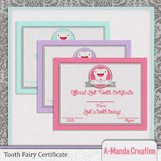 A-Manda Creation: Tooth Fairy Printables, projects, tooth receipts ...