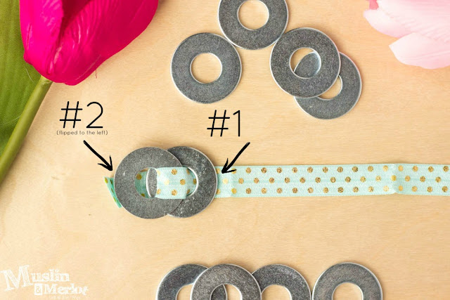 DIY Metal Washer Bracelet - Muslin and Merlot