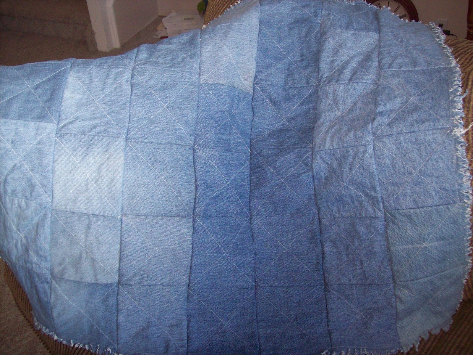 Courtenays Country Quilts and More :): Sports and Denim Rag Quilt ...