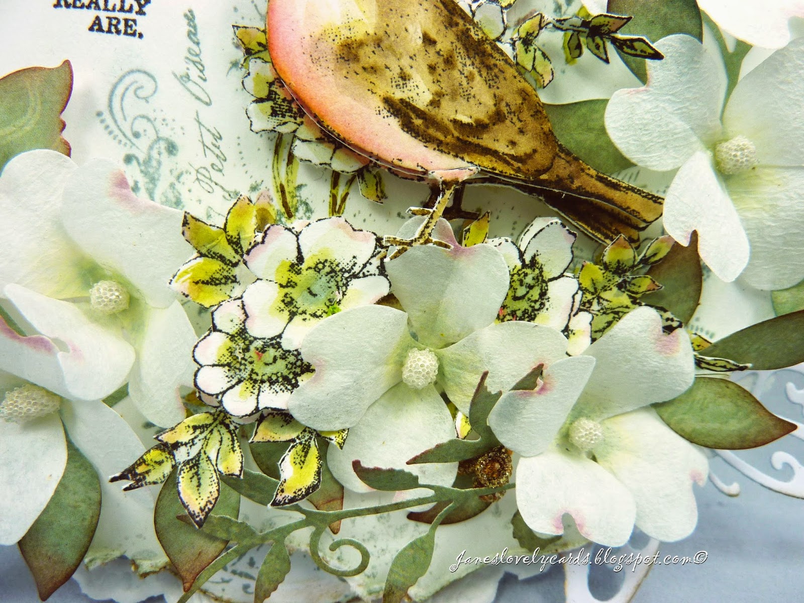 Jane's Lovely Cards : Stempelglede DT - Vintage Garden Paper Tole Card