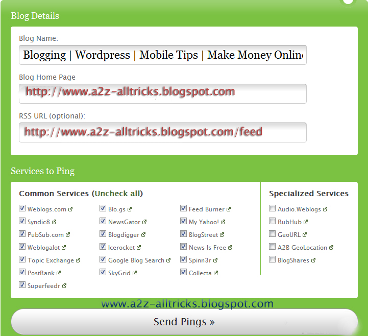 Top Tricks for Everyone: FREE Automatic Ping Websites Without Softwares ...