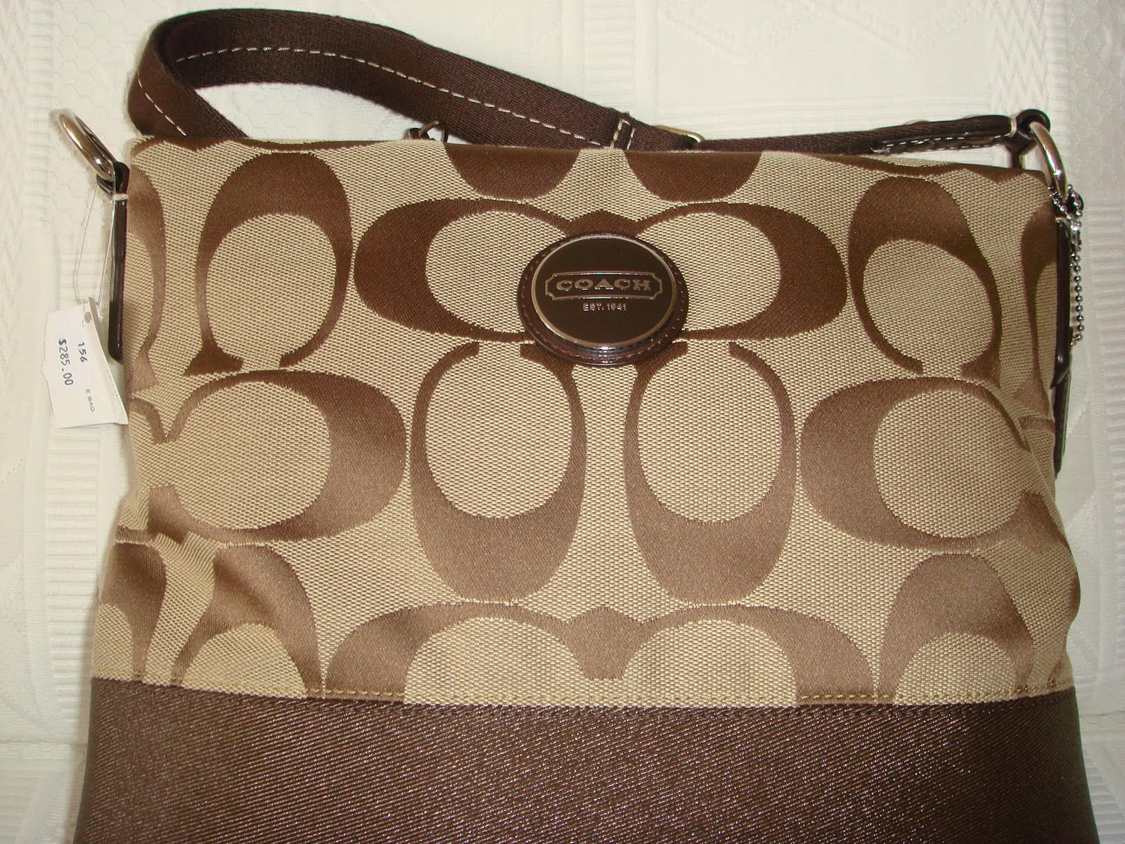 Goodbargains (Singapore): F17435, COACH SIGNATURE STRIPE FILE MESSENGER ...