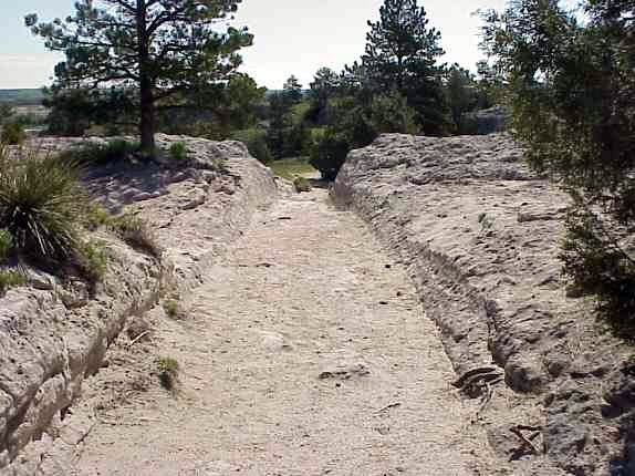 The Oregon Trail Wagon Ruts / Lake Guernsey State Park Wyoming ...