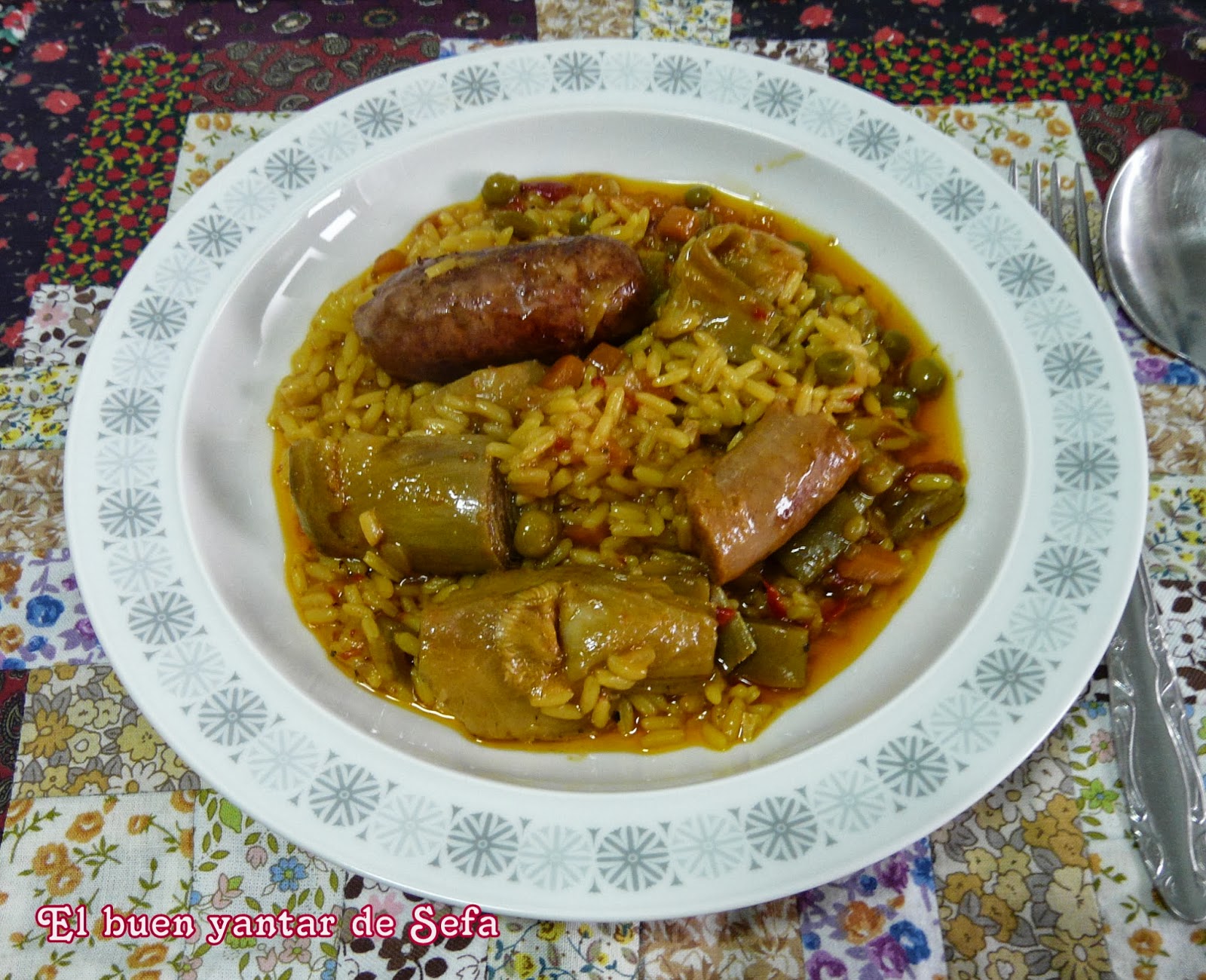 El buen yantar de Sefa: ARROZ CON LONGANIZA DE ARAGÓN