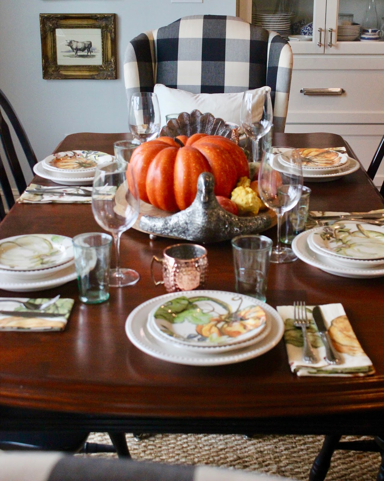 15009 Farmhouse: Fall Farmhouse Table Setting