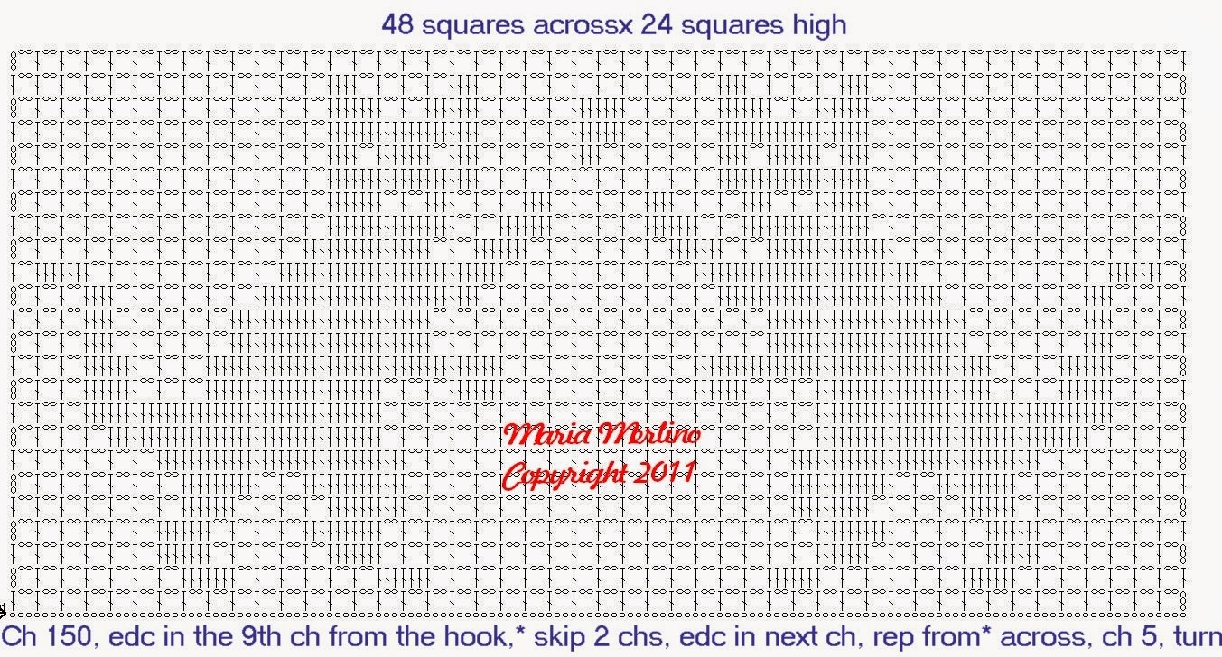 Filet Crochet: Cats Playing Ball Filet Chart Curtain Doily